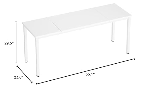 sogesfurniture 71 inches Office Desk Computer Desk Gaming Desk Computer Table Sturdy Writing Workstation for Home Office, White