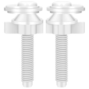 toilet seat screws universal replacement plastic toilet seat hinge bolt screws with nuts and washers for top mount toilet seat hinges (2 pcs)