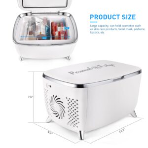 Personal 6 Liters Mini Skincare Fridge, Cosmetic Fridge, Portable Makeup Cooler Refrigerator for Beauty Products, Beverage, Bedroom, Home, Office