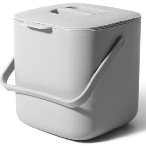 rytoxilo small compost bin kitchen - 1 gallon countertop compost bin with lid, indoor compost bins with inner sieve, food waste bin for kitchen compost, kitchen food scrap pail bucket