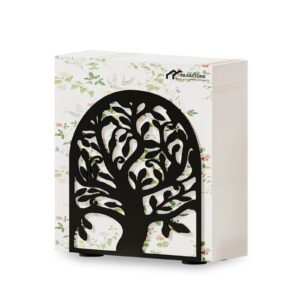 yajiaclone tree of life black metal napkin holder for table-stocking stuffers for adults women,napkin holders for paper napkins with sturdy & quality material, cushioned base, large storage capacity.