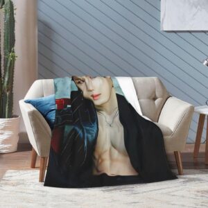 Stray Kids Bangchan Blanket Ultra-Soft Micro Fleece Blankets Throw Blankets Decoration Gift for Decor Home Sofa,Office,Dormitory Bed car Camp Couch All Seasons