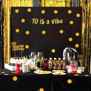 10 is a Vibe Gold Glitter Banner - 10th Birthday Party Supplies, Ideas, Gifts and Decorations