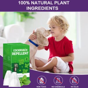 36 Pack Powerful Roach Repellent for Kitchen - Cockroach Repellent for Indoor and Outdoor, Natural Peppermint Oil to Keep Roach Away from House Closet Office Hotel Garage, Safe Around Pets & Plants