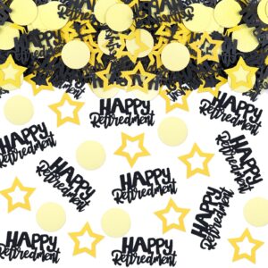 keaziu 100pcs happy retirement confetti star retirement table confetti decorations black gold happy retirement confetti retirement table decorations confetti