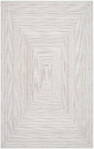 boutiquerugs zabel contemporary area rug - light silver, warm gray - 6' x 9'