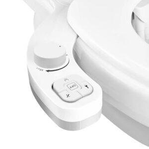 ultra-thin 3-function bidet toilet seat attachment white