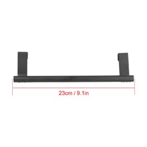 2Pcs Towel Racks, 23cm Stainless Steel Over Door Towel Bar Holder Black Hangable Cabinet Door Towel Rack Household Storage Supplies for Kitchen Bathroom Cabinet Cupboard