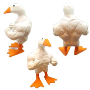 Magnetic Goose Duck Key Holder, Unique Key Holder, Standing Muscle Goose Statue, Funny Animal Magnetic Key Holder, Magnetic Tool Holder, Kawaii Desk Accessories, Room Office Tabletop Ornament (1 PC)