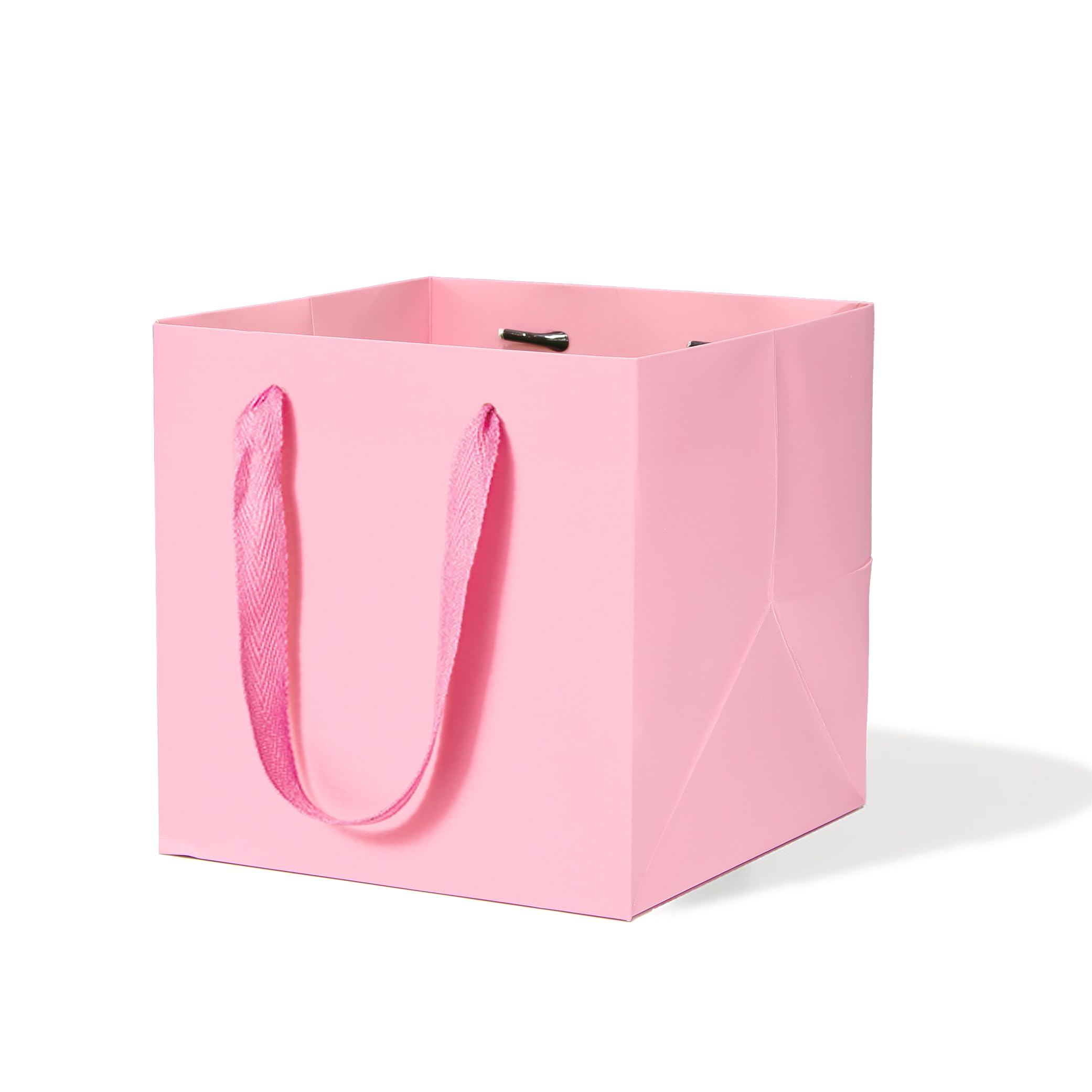 LFCXHTY Pink Large Square Gift Bags Square Bottom Bags with Handles for Party Favor, Birthday Gift Bags (12 x 12 x 12 in, 1 CT)