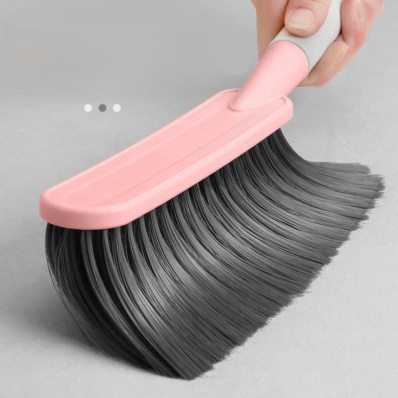 3 Pack 15" Hand Broom Brush,Soft Bristle Bed Cleaning Brush, Sofa Counter Brush, Crumb Debris Sweeping Brush,Dusting Brush,Comfort for Car Bed Couch Desk Sofa,Small Particles Hair Remover (A)