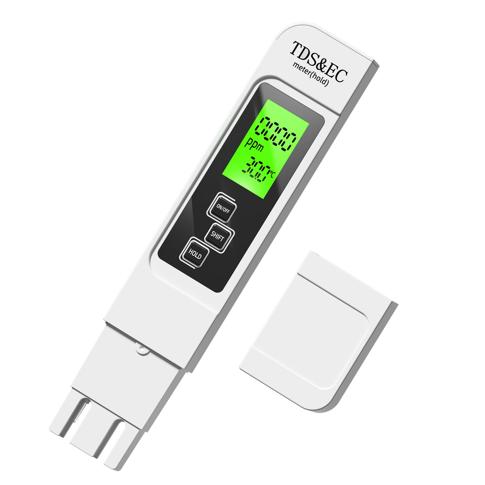 2024 New 4 in 1 TDS Meter - TDS EC & Temperature(°C,°F) Meter,Accurate & Reliable Digital Water Testing Kits for Drinking Water, Tap, Well, Swimming Pool,Hydroponics, Aquarium, RO/DI System (White)