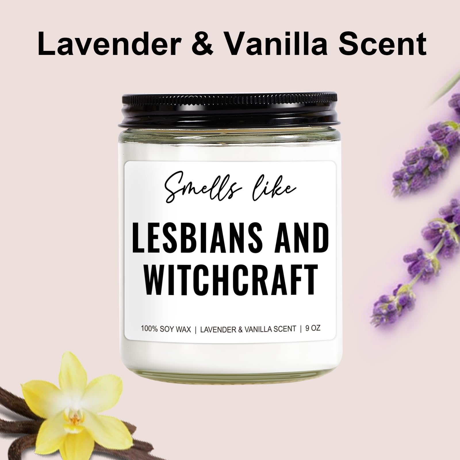 Younift Lesbians and Witchcraft Candle, Lesbian Gifts, Lesbian Stuff, Lesbian Wedding Gifts, Lesbian Christmas Gifts, Anniversary Funny Lesbian Gifts for Girlfriend, Wife, Couple, Friend, Women