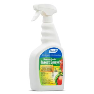 monterey - garden spinosad insecticide spray - organic gardening spinosad spray, control foliage feeding worms - ready to use - 31 oz