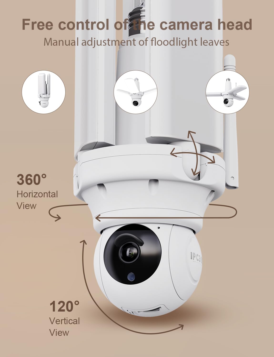 Rreslicam E26 Garage LED Light with Smart Security Camera, 30W 5000LM, Suitable for Garage, shed, Studio, Hallway, Laundry Room, etc. Timed Lighting, Motion-Activated Lighting, AI Monitoring