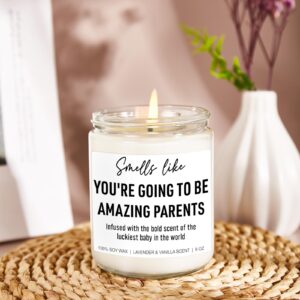 Younift Cute Candle, New Parents Gifts for Couples, Christmas Gifts for New Parents, Mom & Dad Gifts for New Parents, New Dad Gifts, New Mom, Gender Reveal Gifts, Pregnancy Gifts for Expecting Mom