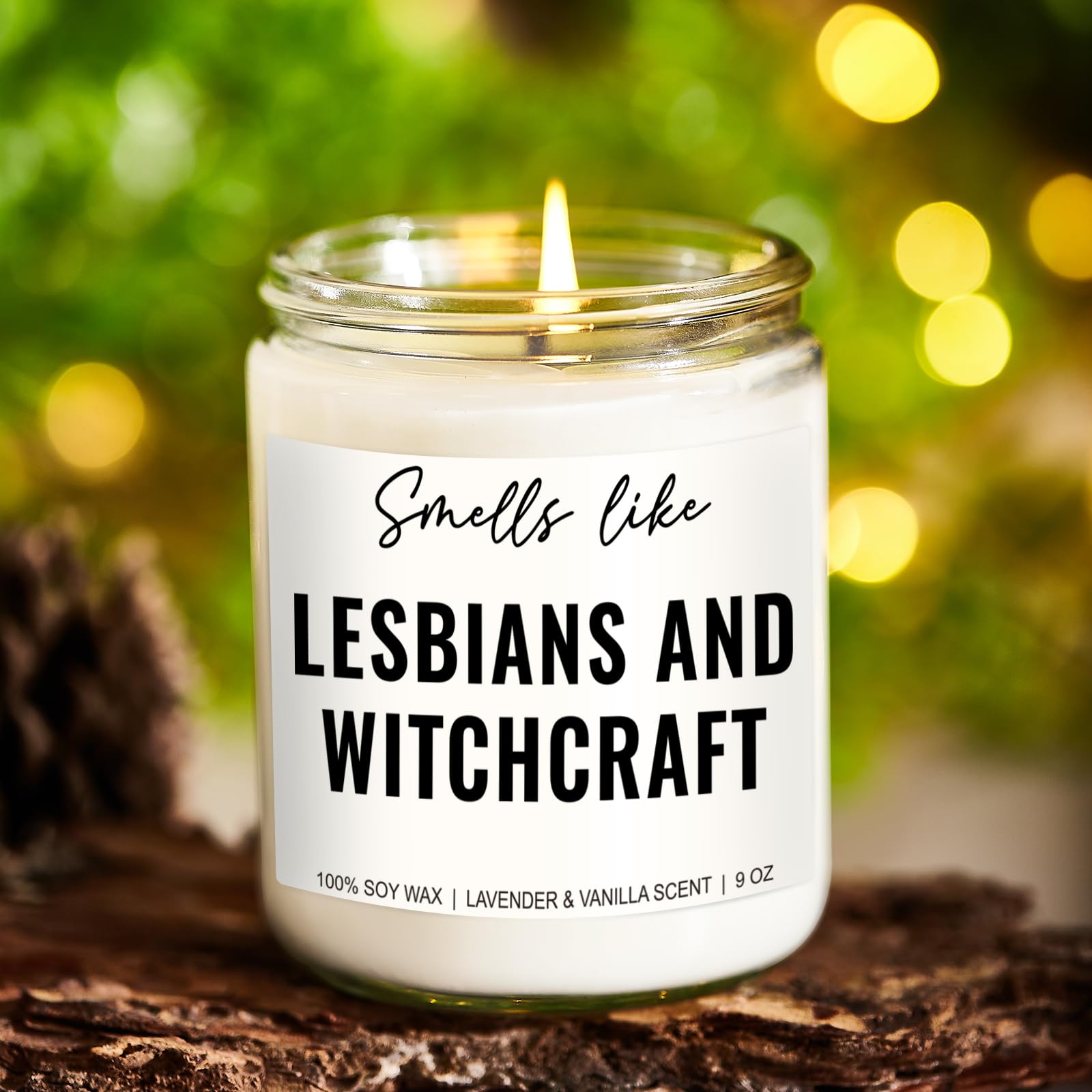 Younift Lesbians and Witchcraft Candle, Lesbian Gifts, Lesbian Stuff, Lesbian Wedding Gifts, Lesbian Christmas Gifts, Anniversary Funny Lesbian Gifts for Girlfriend, Wife, Couple, Friend, Women