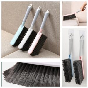 3 Pack 15" Hand Broom Brush,Soft Bristle Bed Cleaning Brush, Sofa Counter Brush, Crumb Debris Sweeping Brush,Dusting Brush,Comfort for Car Bed Couch Desk Sofa,Small Particles Hair Remover (A)