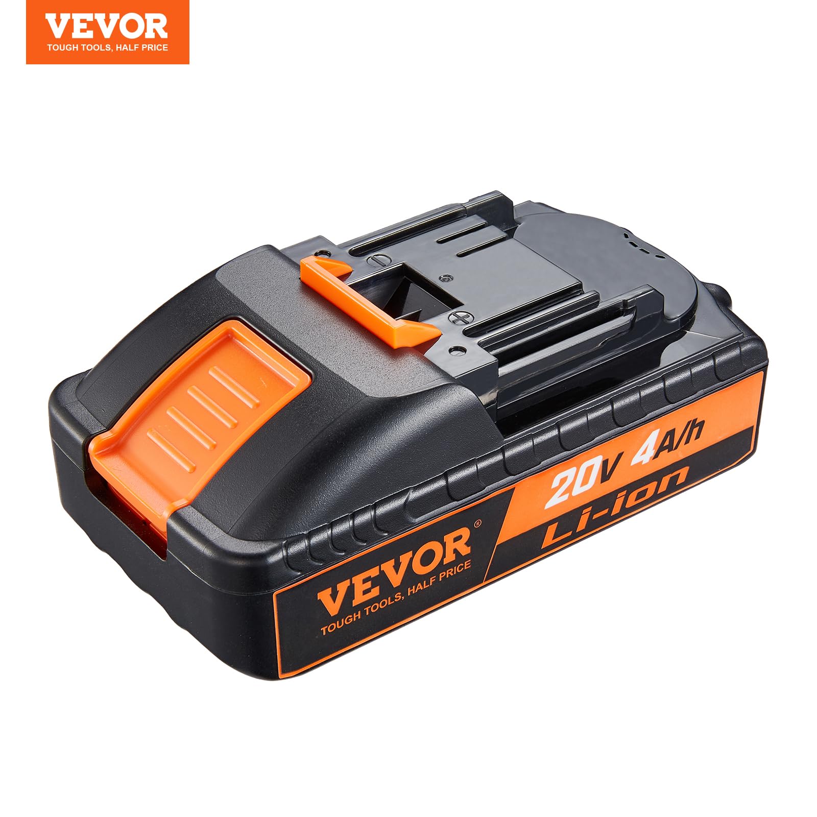 VEVOR 20V 4.0Ah Lithium-Ion Battery - High-Capacity Replacement Battery Pack for Power Tools Batteries, Compatible with 20V Cordless Power Tools