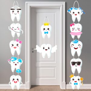 tooth party banners tooth party door sign welcome teeth birthday party supplies dental party decorations tooth party cutouts for dentist baby shower supplies