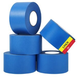 fyguard 5 roll painters tape 1.89in × 55yard blue painters tape bulk multi-surface blue masking tape for wall painting edge treatment diy crafts