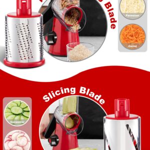 GDL Shaved Ice Machine Manual, Ice Shaver and Snow Cone Machine Hand Crank, Household Shaved Ice Maker, Portable Ice Crusher for Home Use with Stainless Steel Blade