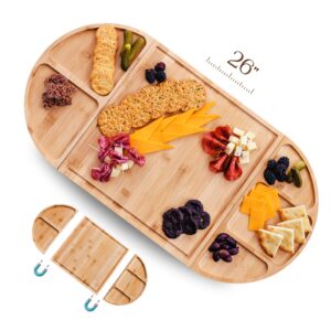 generic 3 piece magnetic charcuterie boards gift set: charcuterie board set, bamboo cheese board set for mom | house warming gifts new home | wedding gifts for couple, bridal shower gift