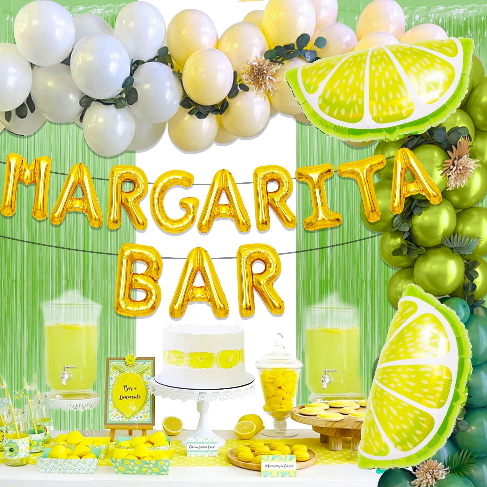 JeVenis 20 PCS Margarita Party Decorations Margarita Bar Decorations Margarita Balloon Arch Margarita Balloon for Mexican Fiesta Cactus Bridal Shower Baby Shower Wedding