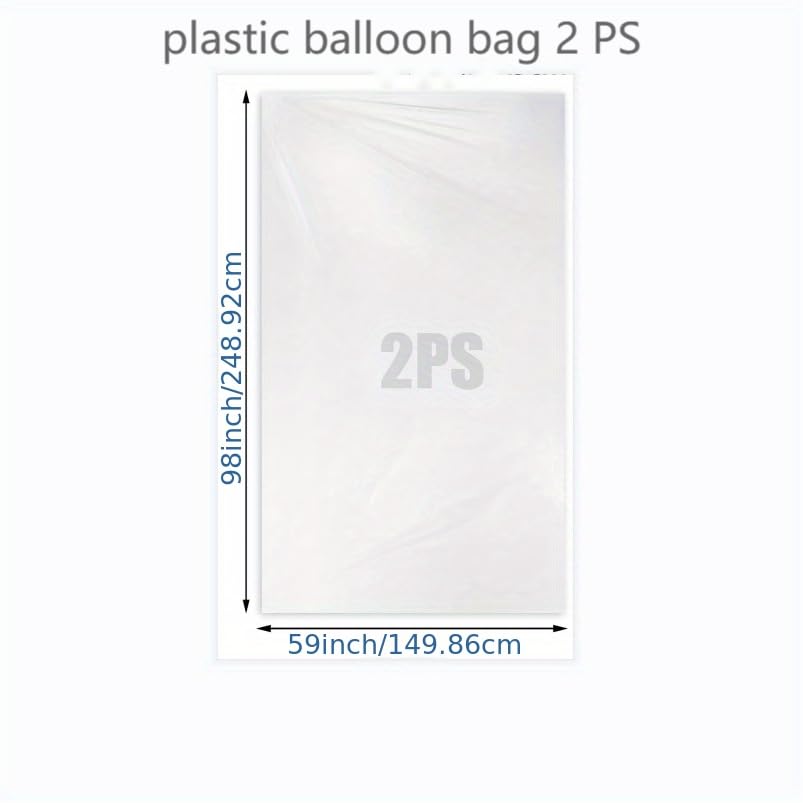 balloon bags (2Pcs), balloon transport bags transparent giant storage bags (2pcs) 59x98 inches