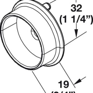 Premium 1 5/16 Inch Diameter Round Wardrobe Tube Closet Rod with End Supports (Chrome, 24" Wide Space)