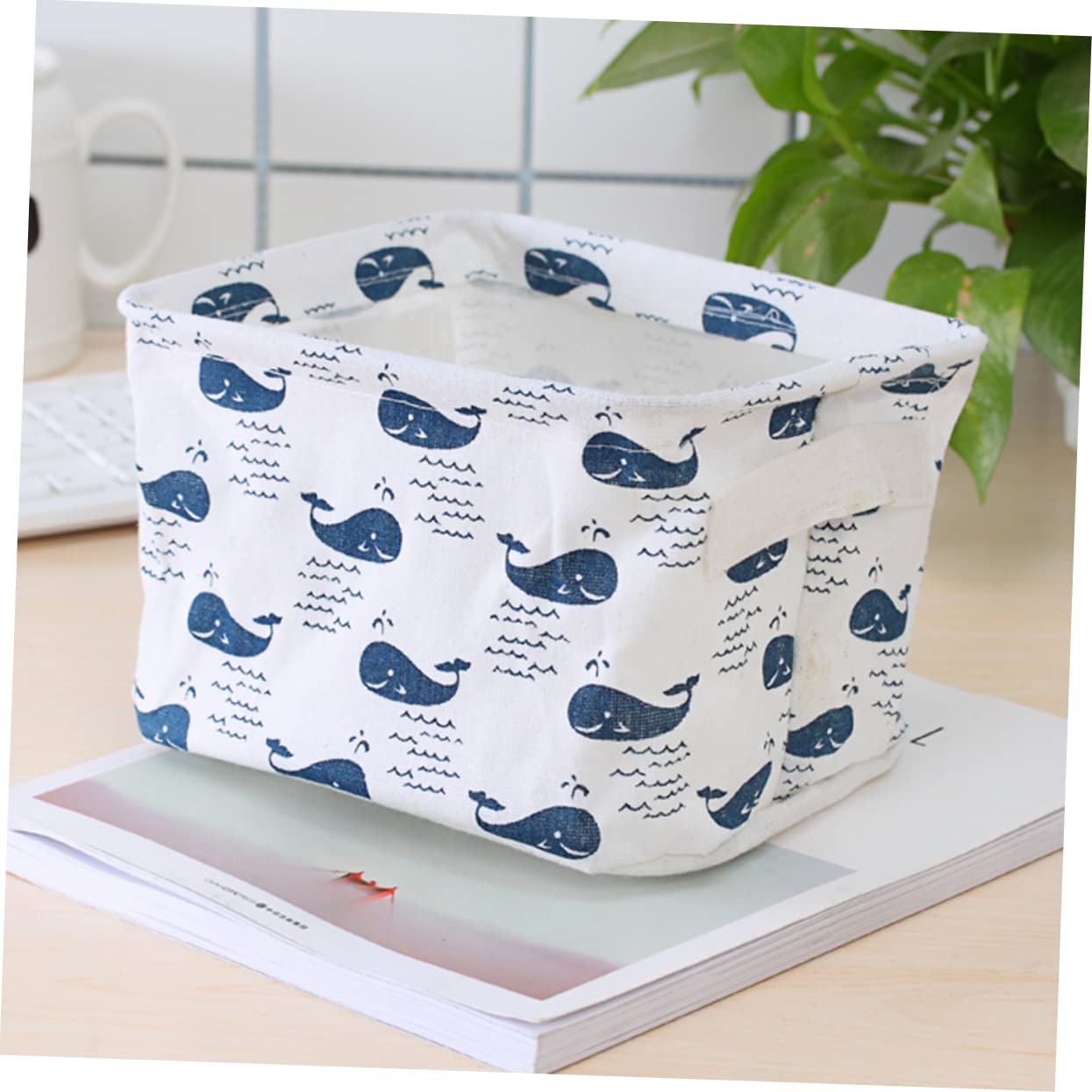 MAGICLULU 6pcs Cartoon Storage Basket Cotton Linen Basket Storage Holder Storage Container