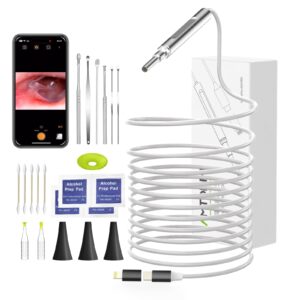 ear wax removal amtorin 1080p,no wifi needed, plug and play,earwax remover tool compatible with iphone 15,iphone and android phone, photo and video function, ear cleaner for ios and android (3.9mm)