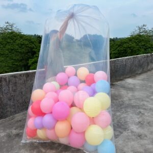 balloon bags (2Pcs), balloon transport bags transparent giant storage bags (2pcs) 59x98 inches