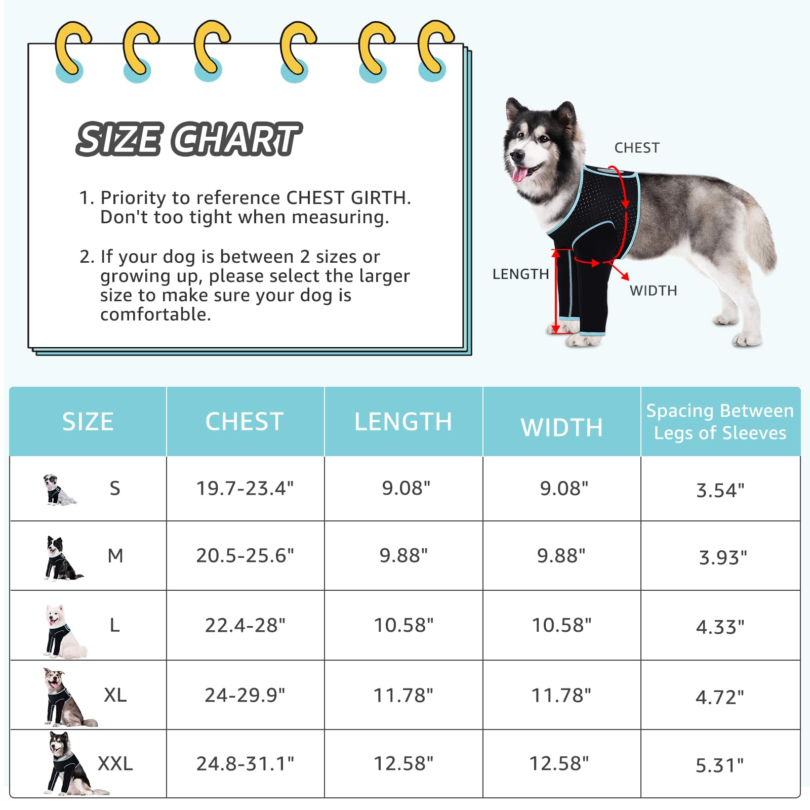 Comwish Recovery Sleeve for Dogs, Both Front Legs Protection After Surgery, Dog Leg Sleeve to Stop Licking, Bite and Keep Dry, Waterproof Abrasion Resistant Dog Recovery Sleeve (XXL)