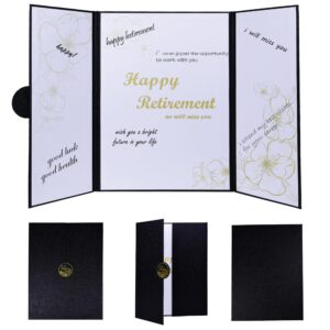 large retirement card, happy retirement guest book alternative, black gold retirement party decorations, jumbo retirement greeting card retirement gifts for men women, retirement signature board