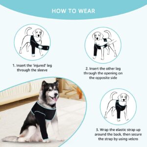 Comwish Recovery Sleeve for Dogs, Front Leg Protection After Surgery, Dog Leg Sleeve to Stop Licking, Bite and Keep Dry, Machine Washable Waterproof Abrasion Resistant Dog Recovery Sleeve (XXL)