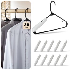 house day plastic hangers shoulder expanders, anti-deformation garment protectors, extensions for clothes hangers, prevents shoulder bumps & clothing shape, durable & easy to use (white 30 pack)