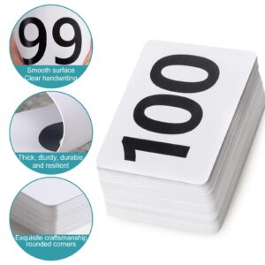 50Pcs Table Numbers 1-50, 3.7x4 Inch Plastic Table Numbers, Double Sided Table Number Cards - for Wedding Reception Restaurant Table Numbers Place Cards