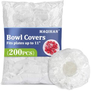 maqihan 200 bowl covers bread proofing - medium plastic wrap food sourdough bread baking bread rising elastic reusable plate covers outdoor food fresh keeping bags shower cap hair deep conditioning