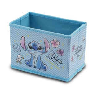 cneisejk stitch collapsible storage box stitch cosmetics box foldable baskets office desk room decoration makeup holder for women girls (sn sdz a 2403)