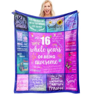 rioa gifts for 16 year old girl, 16th birthday gifts for girls, teen girl gifts 16 years old,16 year old girl gift ideas, 16 year old gifts, birthday gifts for 16 year blanket 40" x 50"