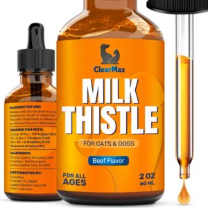 milk thistle for dogs and cats ◆ dog milk thistle ◆ milk thistle for cats ◆ milk thistle supplement for dogs and cats ◆ kidney support for dogs and cats ◆ 2 oz