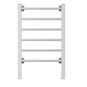 6 Bars Towel Warmer Rack, Aluminum Structure Bath Towel Heater, Stand Alone or Wall Mounted Towel Drying Rack, Fabrics Dryer for Household, Bathroom