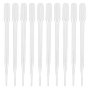 srutueo 10pcs 3ml disposable plastic eye dropper set transfer graduated pipettes