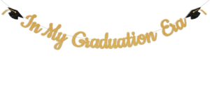 in my graduation era banner - 2025 graduation decorations, congrats grad decor, 2025 graduation party decorations, 2025 senior high school graduation party decoration(gold)