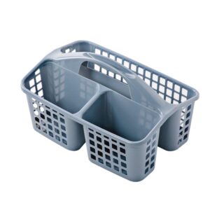 generic 1pcs portable shower basket,hollow out storage basket plastic storage box divided storage organizer for bathroom(blue), am0xeb0jxa7us