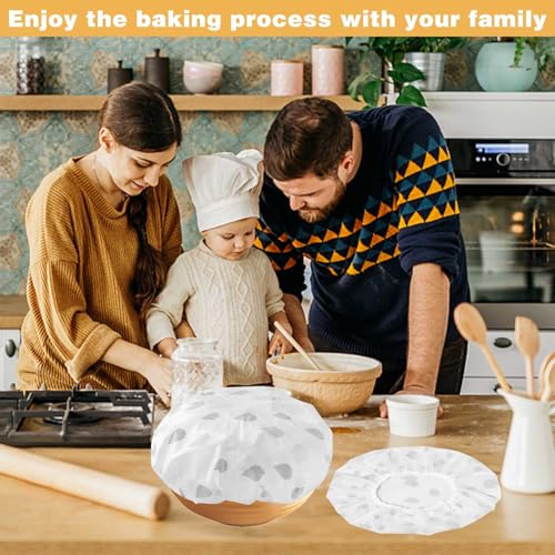 2Pcs Bowl Covers, Bread Proofing Cover Reusable Bowl Covers for Bread Proofing, Bread Cover for Rising Adjustable Elastic Bowl Covers, Bowl Covers for Bread Rising Sourdough Proofing Covers