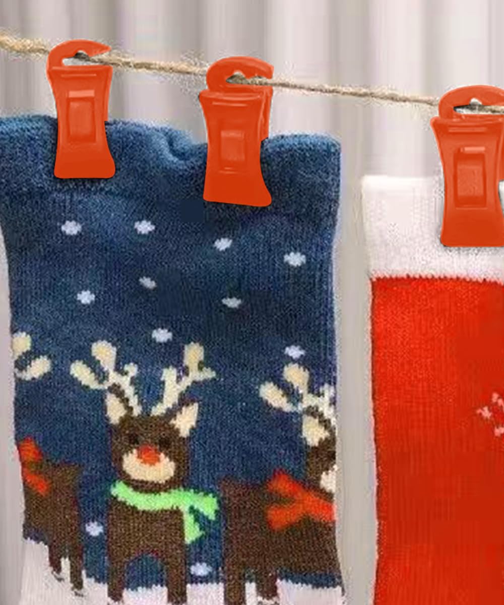 32 Sock Clips: Your Ultimate Laundry Companion - Securely Pair and Hang Socks in The Wash and Dryer, Ending The Days of Mismatched or Lost Pairs