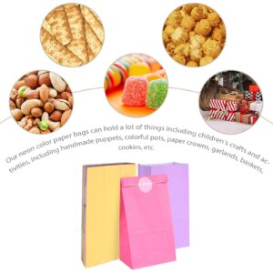 Shindel 24PCS Colorful Treat Bags, Gift Bags with Stickers Party Favor Paper Bags Goodie Bags for Birthdays Baby Showers Wedding DIY Crafts