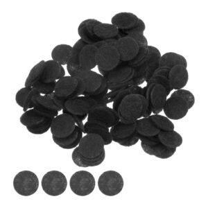 harfington 200pcs round felt circles, 10mm 3/8" pre cut felt craft pads non-woven mini felt fabric circles for diy sewing handcraft cut projects craft finishing, black